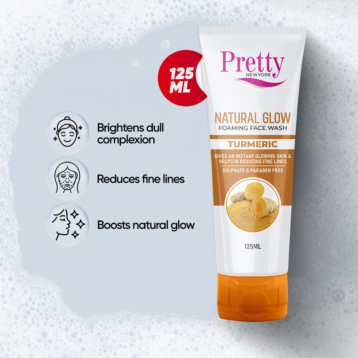 Pretty Natural Glow Turmeric Face Wash – SkincarePakistan